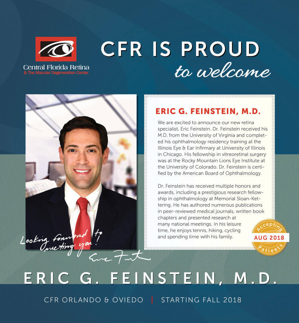 Eric G. Feinstein, M.D. Joins Central Florida Retina Fall 2018 ...
